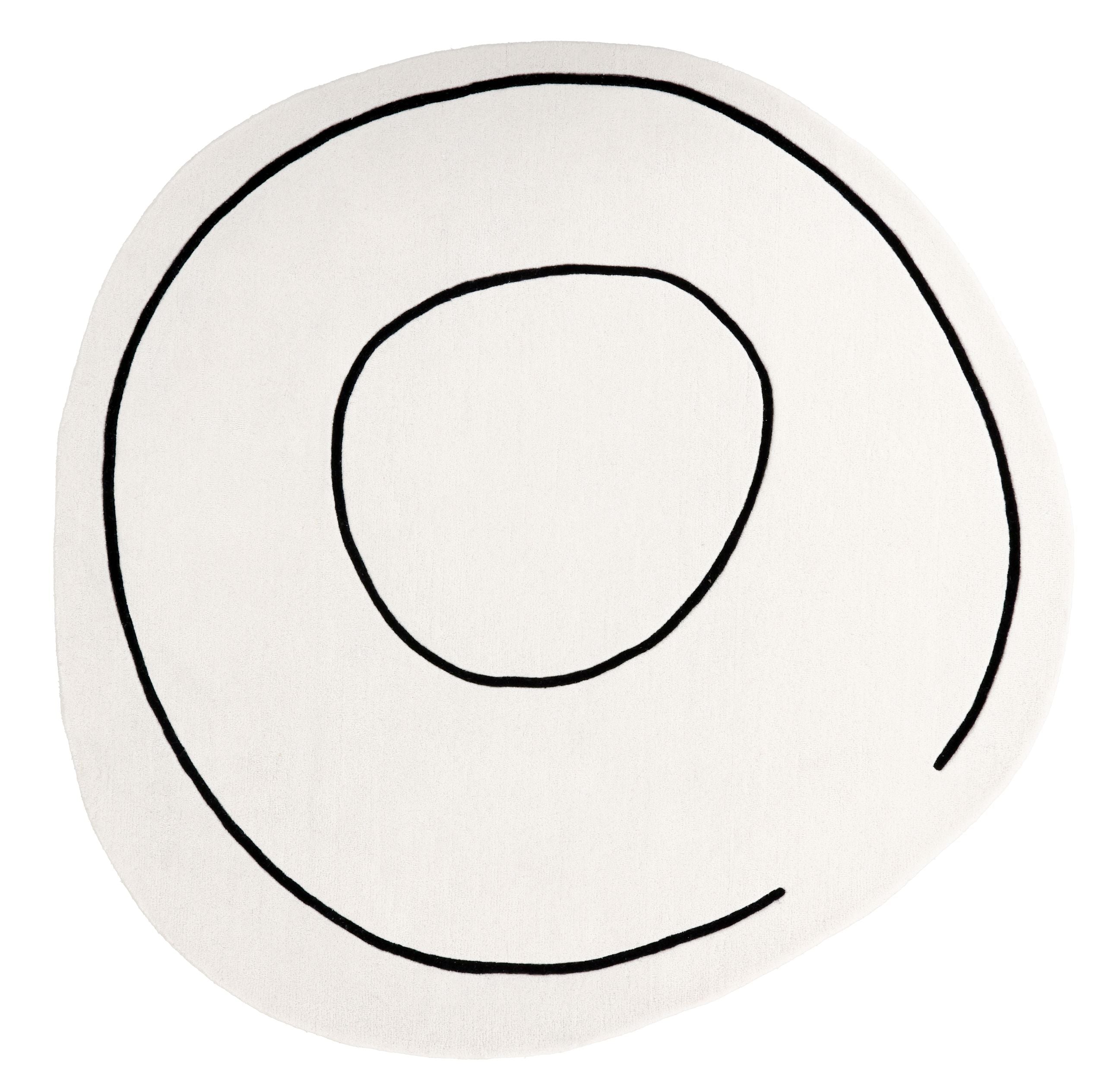 Loop Ivory Round - Handmade Rug Carpet Decor