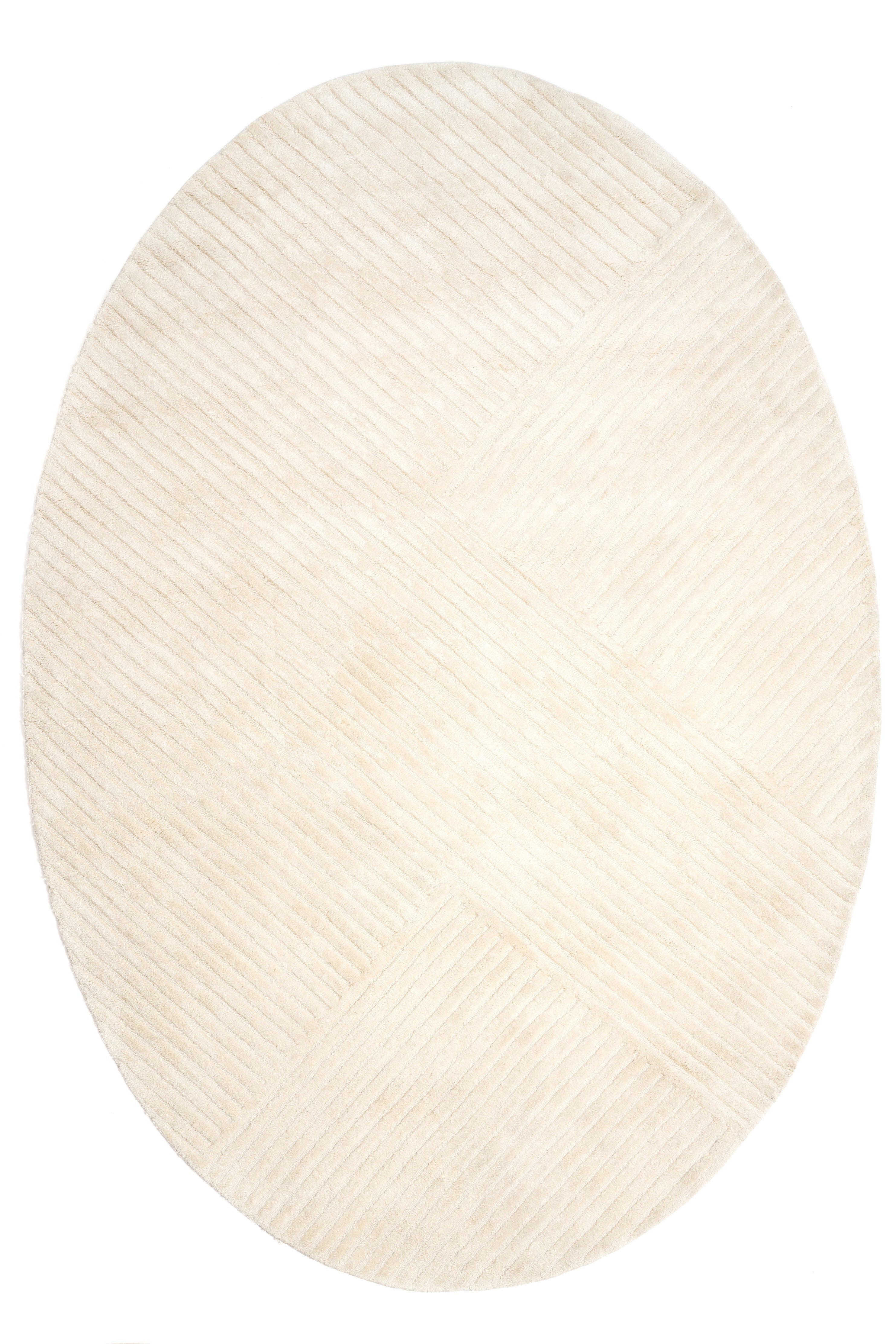 Sierra Ivory Oval - Handmade Rug Carpet Decor